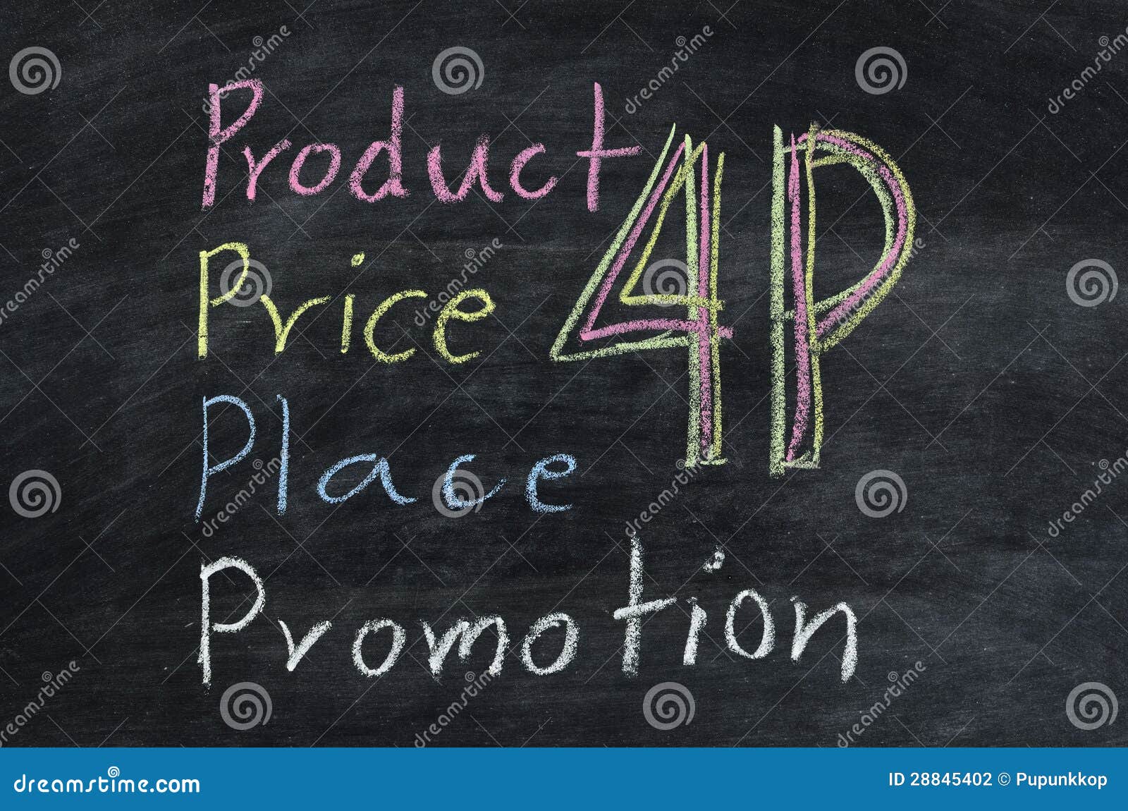 Marketing concept 4p stock photo. Image of education - 28845402