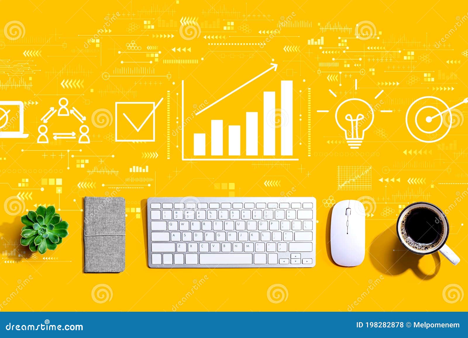 Marketing Concept with a Computer Keyboard Stock Photo - Image of media ...