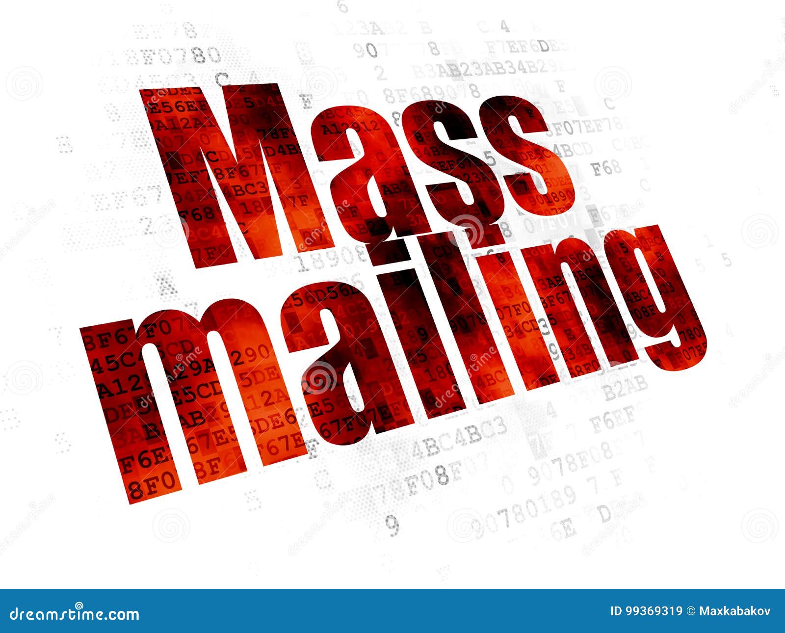 Marketing Concept: Mass Mailing on Digital Background Stock Image ...