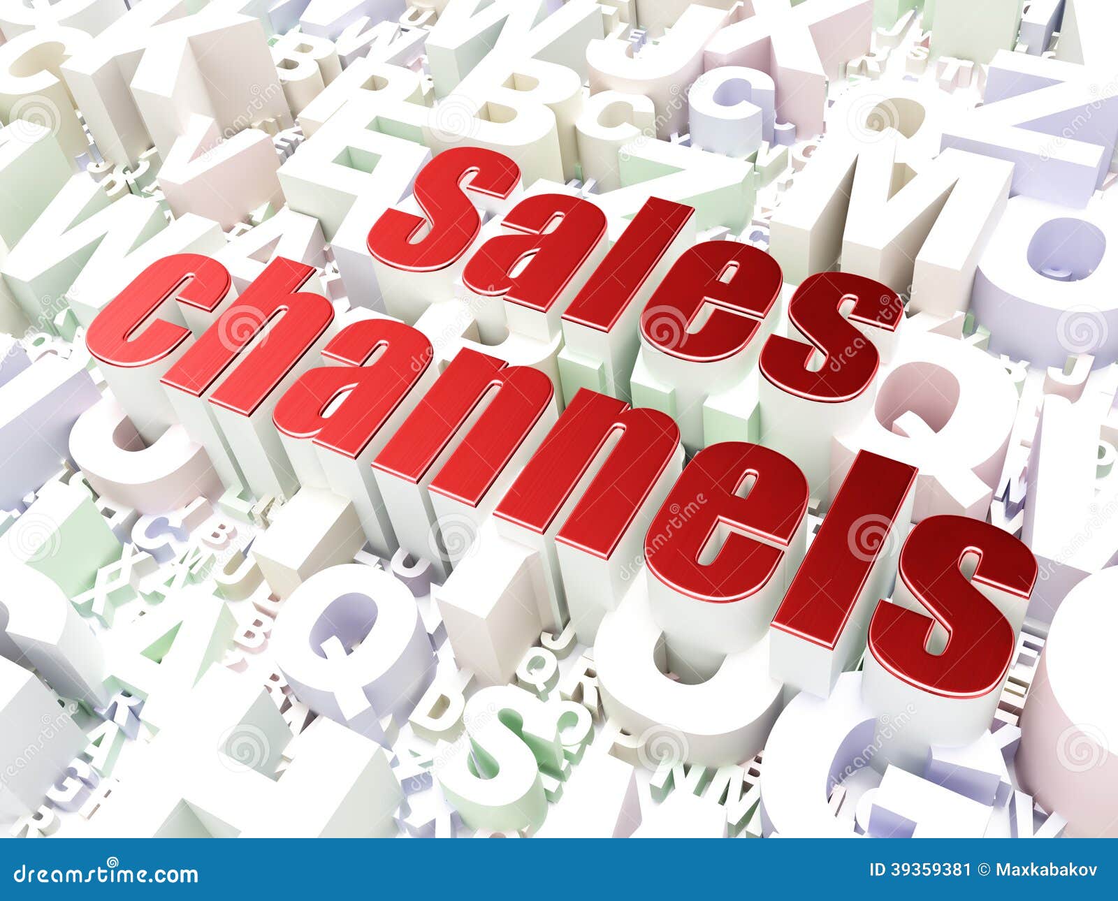 Marketing Concept: Sales Channels on Alphabet Background Stock Image ...