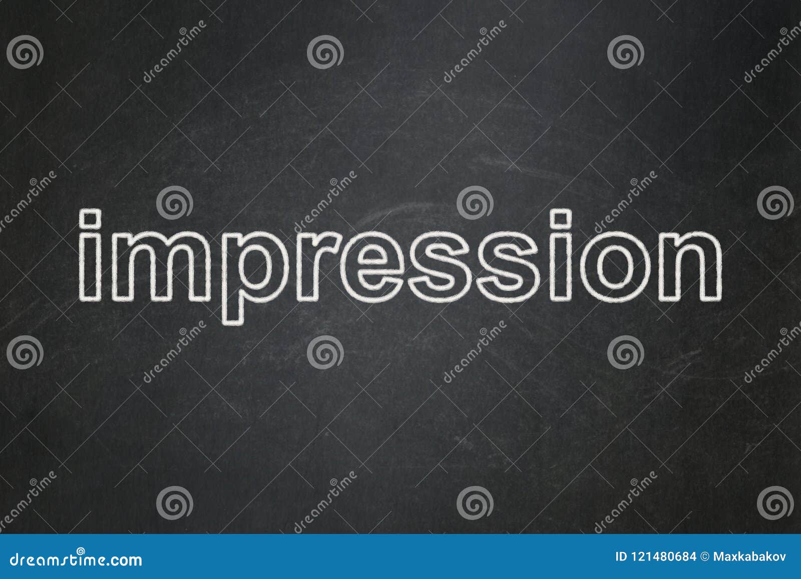Marketing Concept: Impression on Chalkboard Background Stock Photo ...