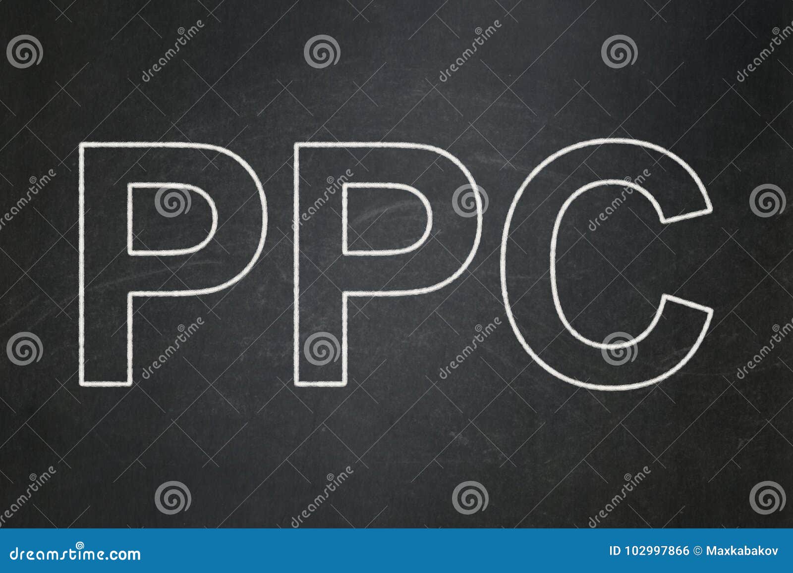 Marketing Concept: PPC on Chalkboard Background Stock Photo - Image of ...