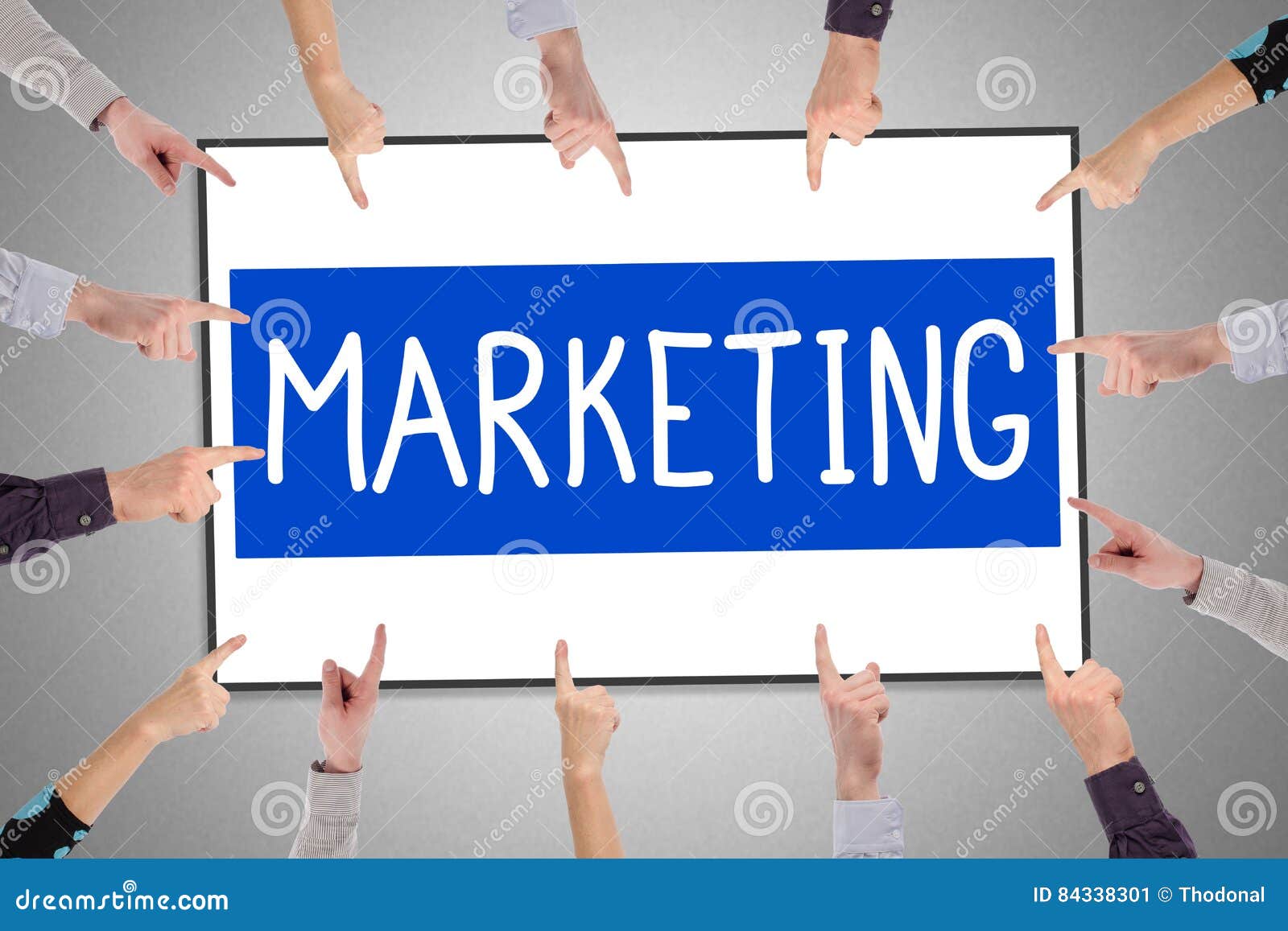 Marketing Concept on a Whiteboard Stock Image - Image of word, brand ...