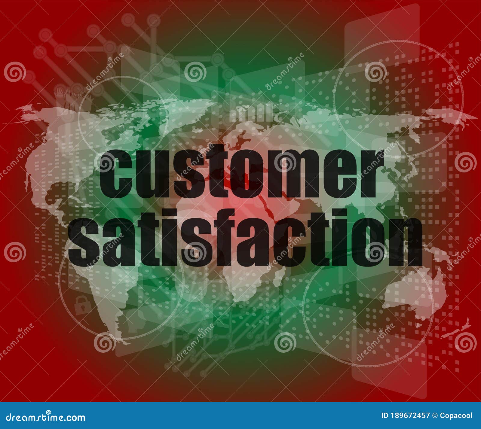 Marketing Concept: Words Customer Satisfaction on Digital Screen Stock ...
