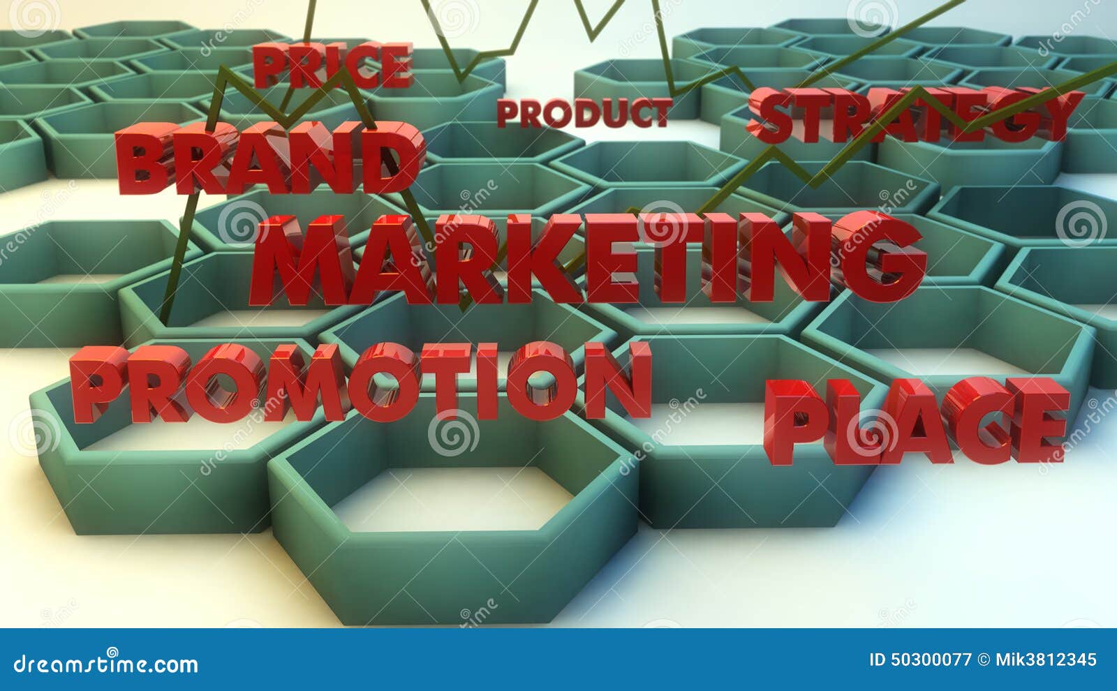 Marketing 3d text concepts stock illustration. Illustration of place ...