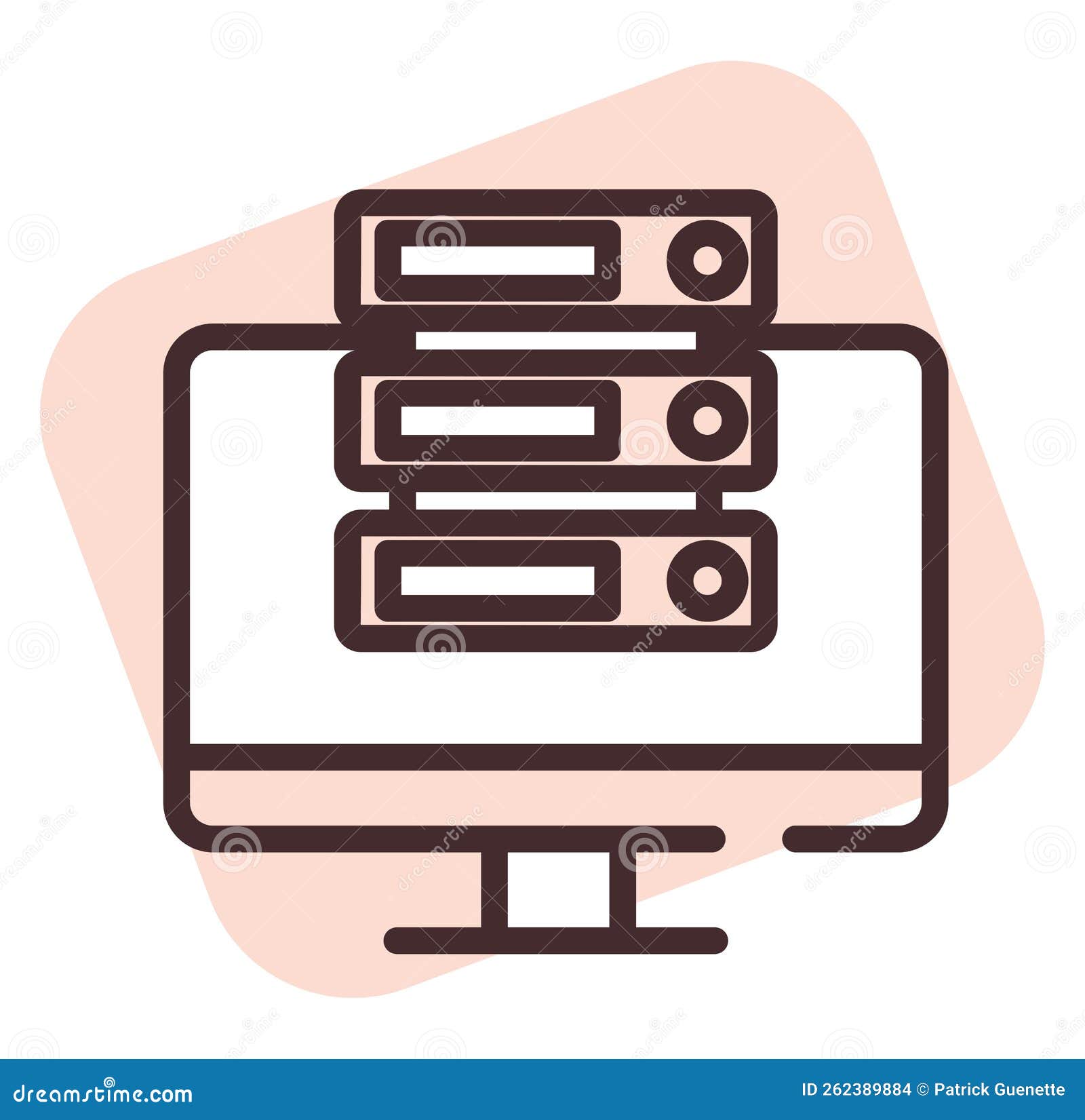 Marketing database, icon stock vector. Illustration of internet - 262389884