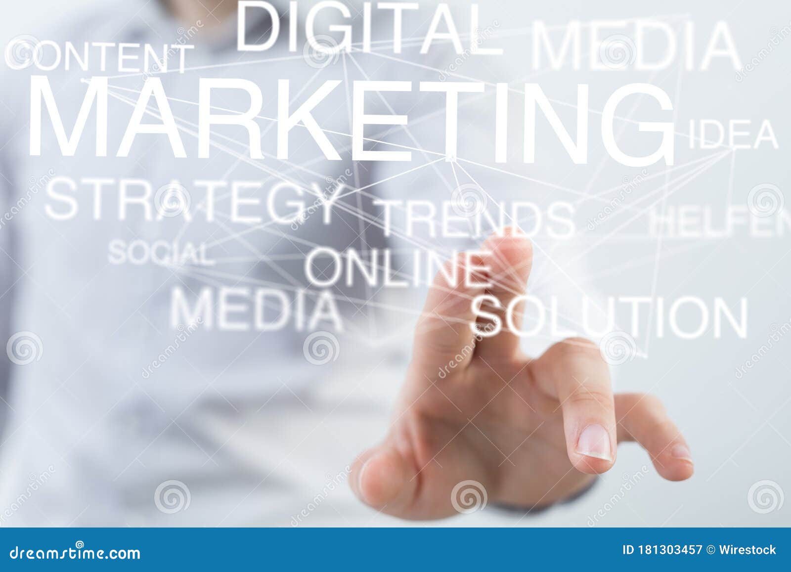 A Marketing Digital Concept in Hand Stock Image - Image of marketing ...