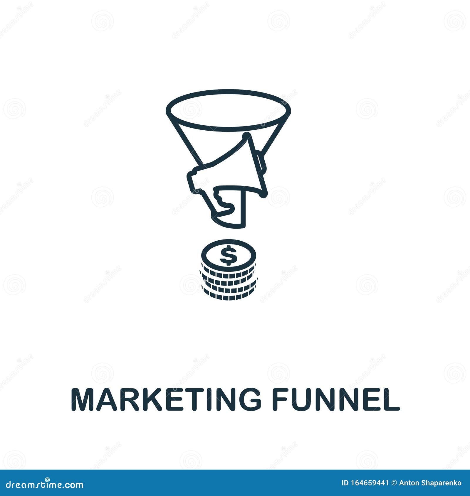 Marketing Funnel Outline Icon Thin Line Concept Element From Crm Icons