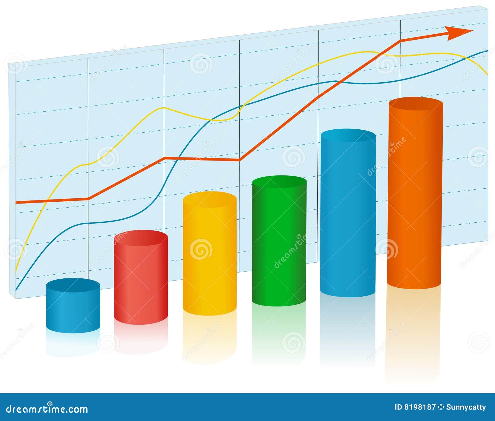 Marketing graph stock vector. Illustration of report, fortune - 8198187