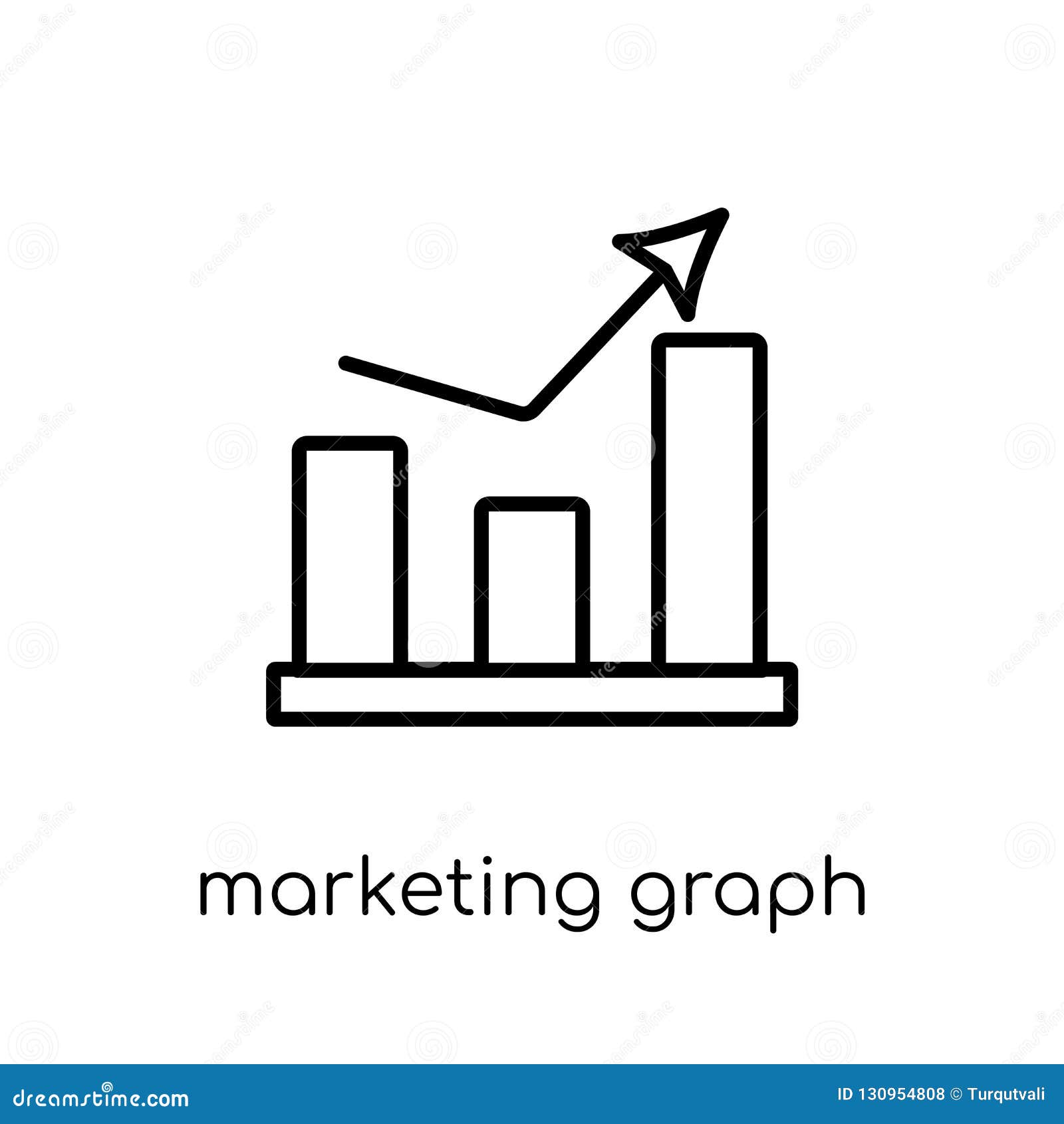 Marketing Graph Icon from Marketing Collection. Stock Vector ...