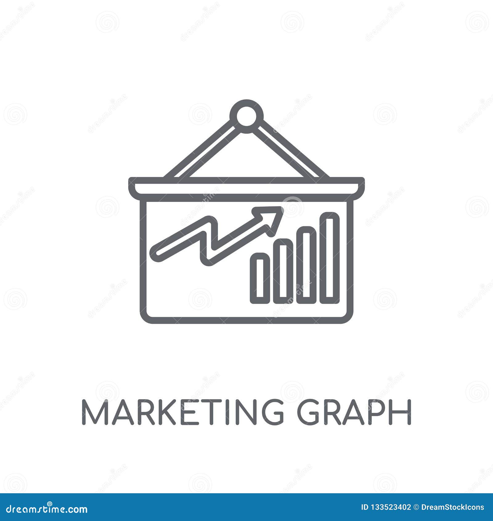 Marketing Graph Linear Icon. Modern Outline Marketing Graph Logo Vector ...