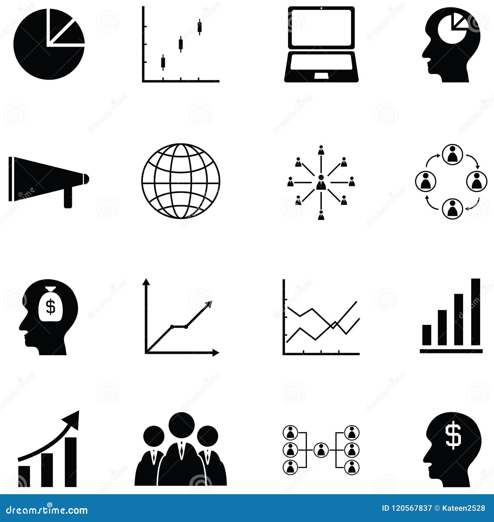 Marketing icon set stock vector. Illustration of isolated - 120567837