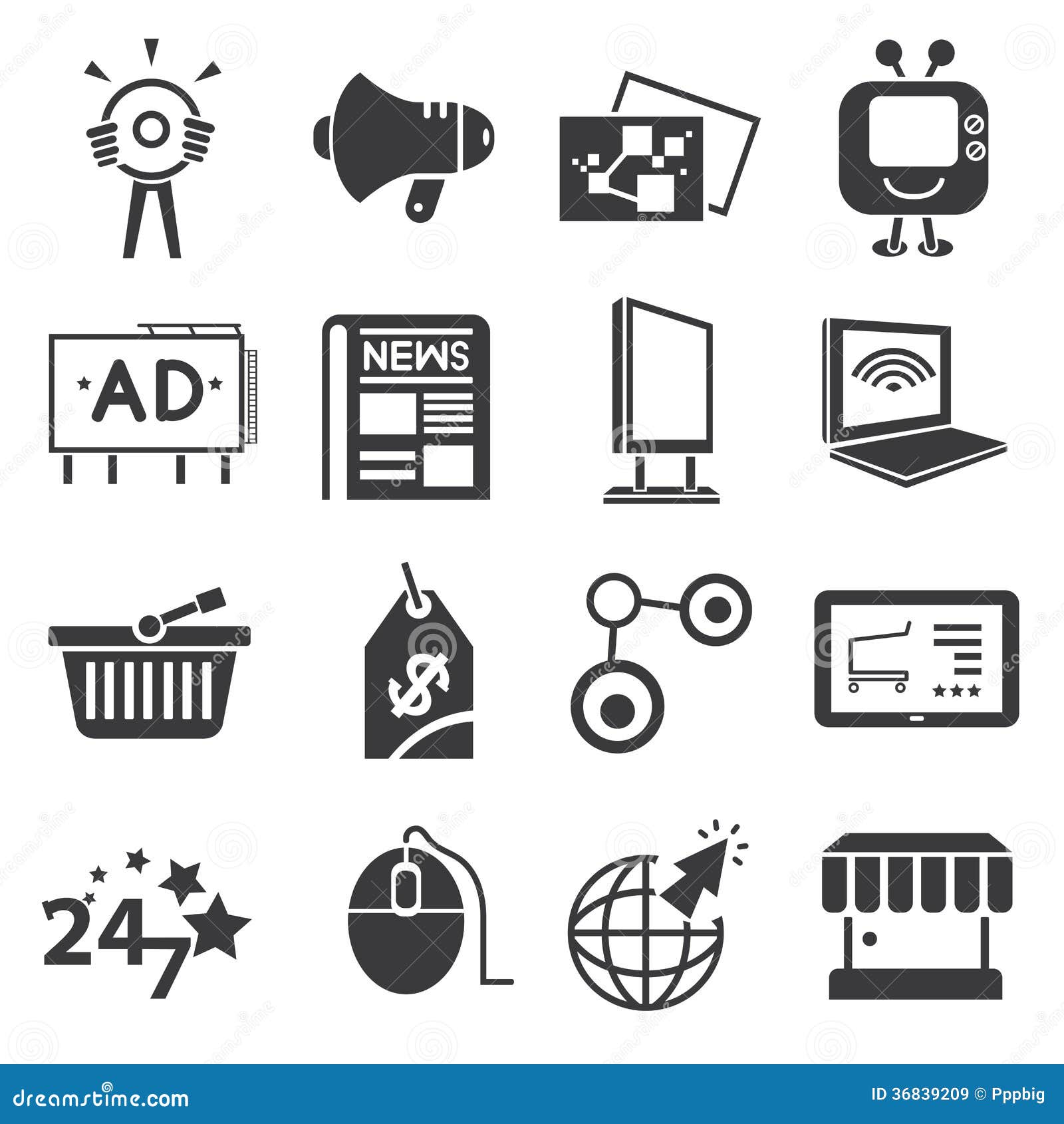 Marketing icons stock illustration. Illustration of price - 36839209