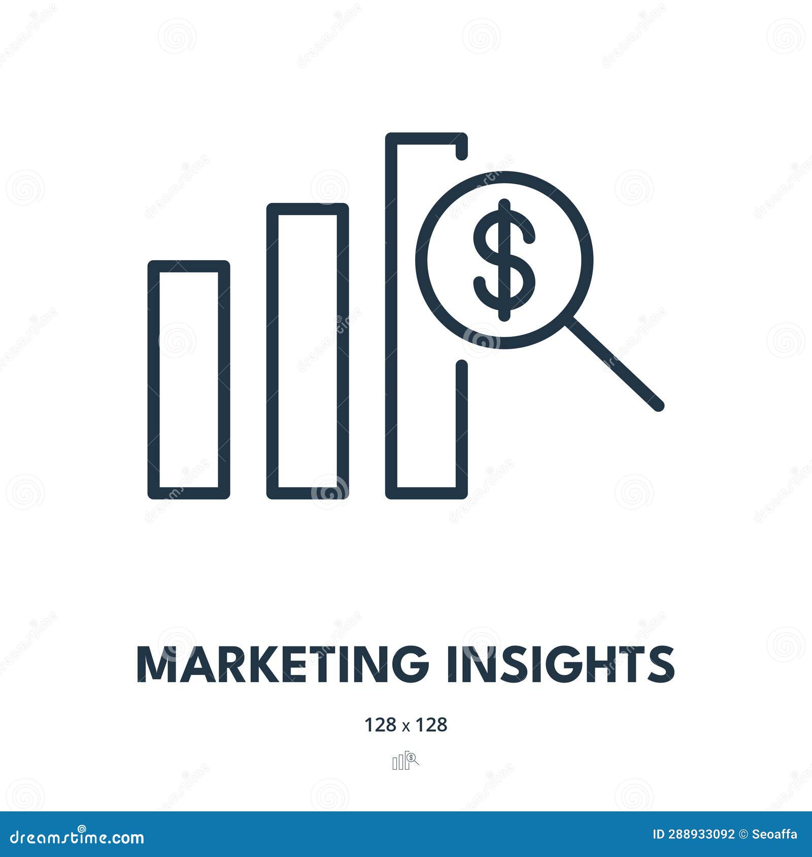 Marketing Insights Icon. Data, Report, Performance. Editable Stroke ...