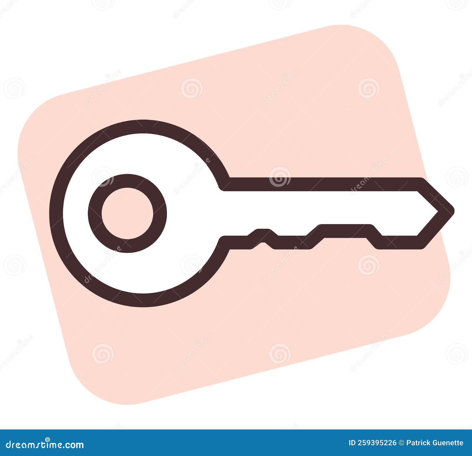 Marketing key, icon stock vector. Illustration of computer - 259395226