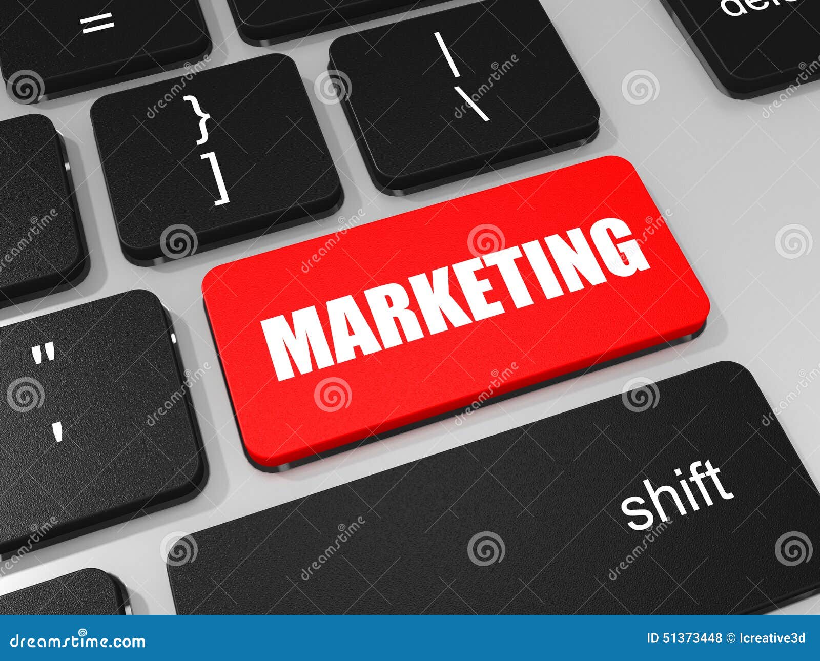 MARKETING Key on Keyboard of Laptop Computer. Stock Illustration ...