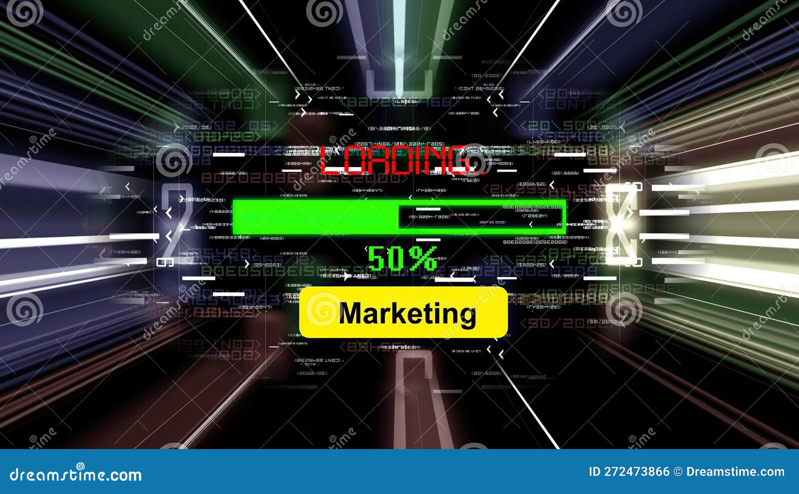 Marketing Loading Progress Bar on the Screen Stock Photo - Image of ...