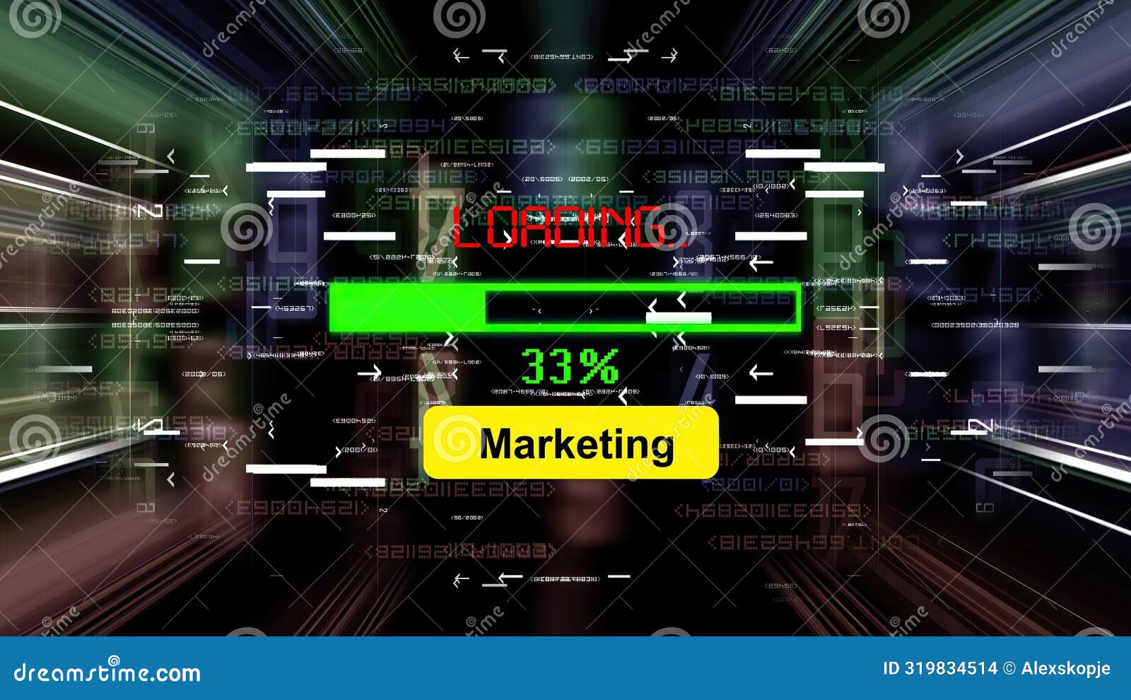 Marketing Loading Progress Bar on the Screen Stock Illustration ...