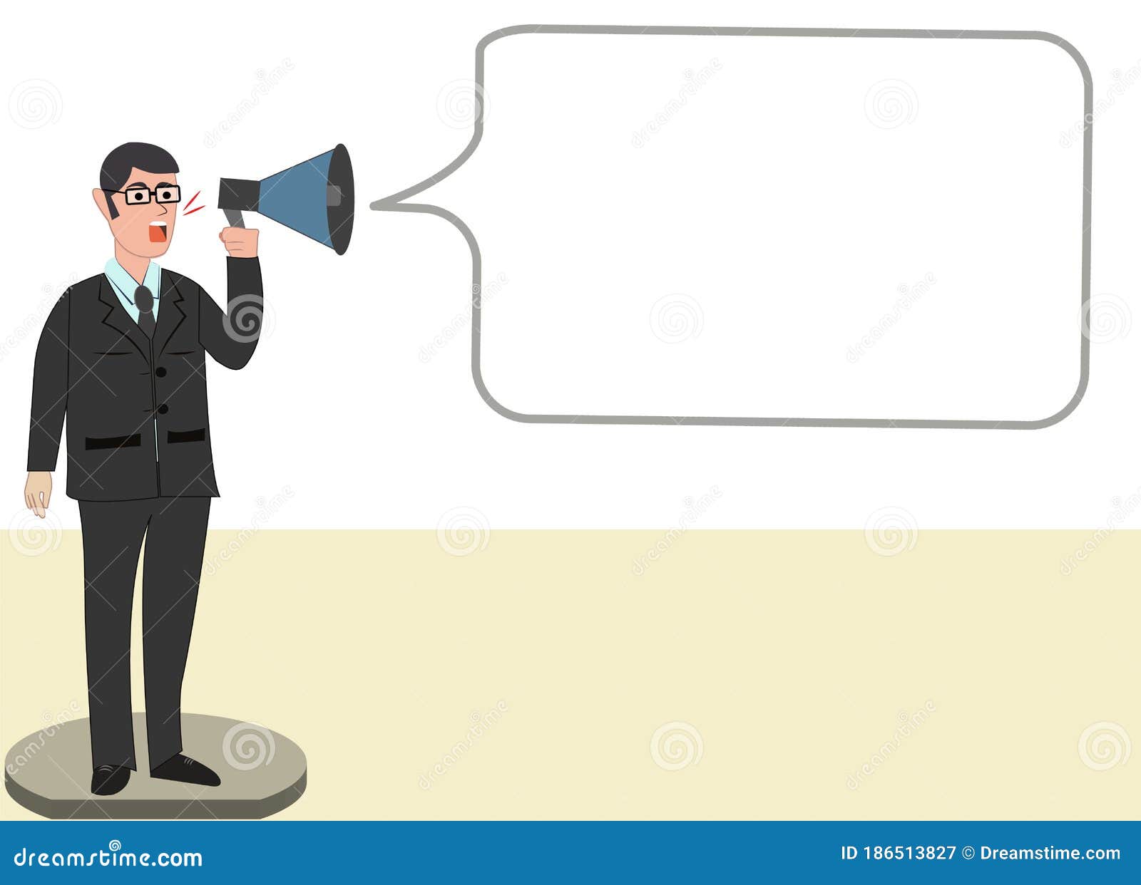 A Corporate Person Doing Some Announcement Stock Vector - Illustration ...
