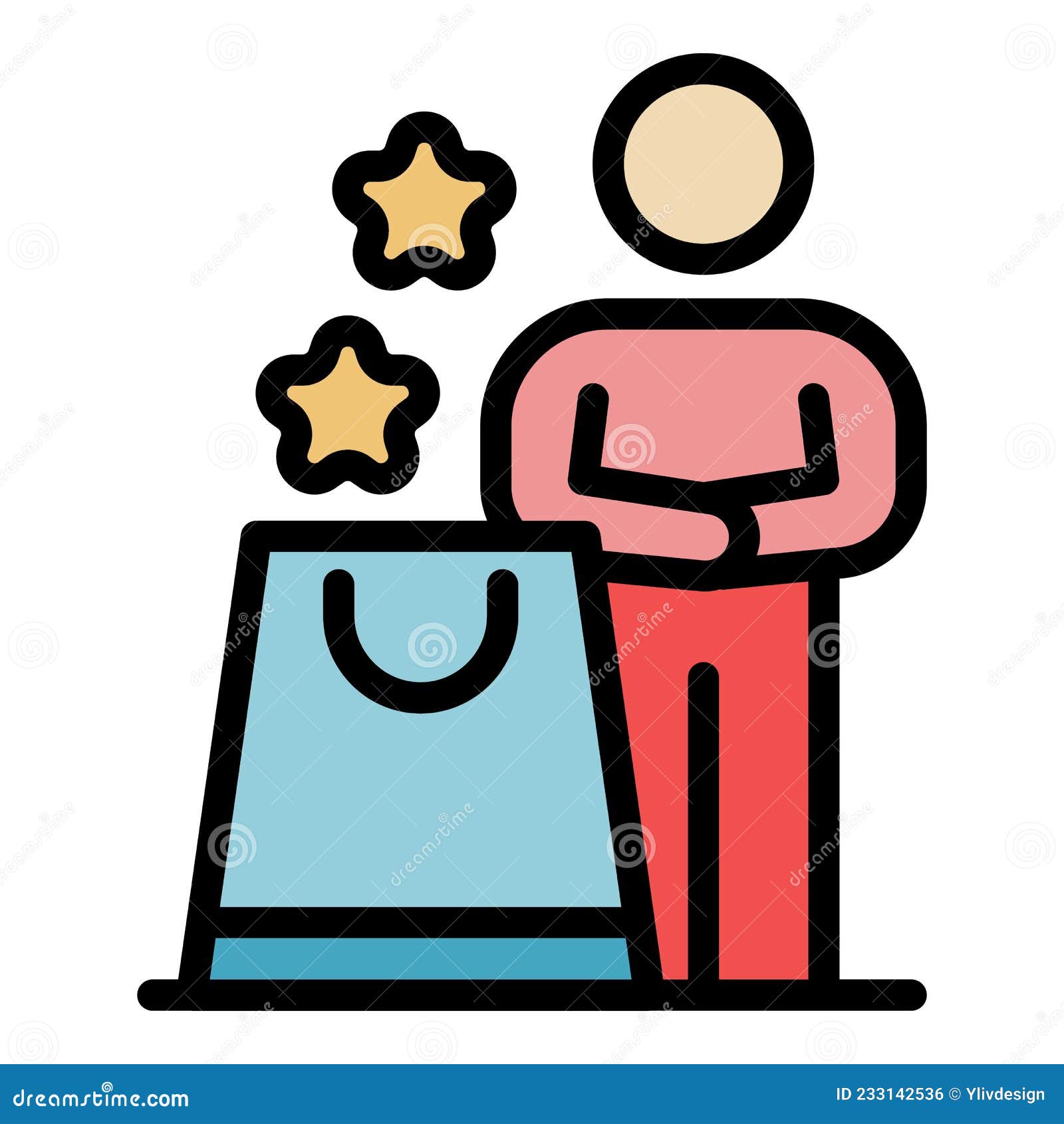 Marketing Manager Icon Color Outline Vector Stock Vector - Illustration ...