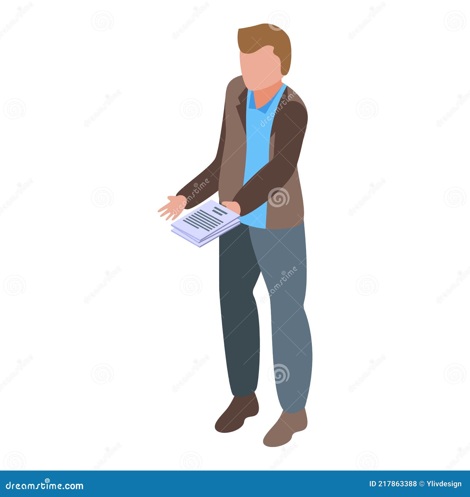 Marketing Manager Icon, Isometric Style Stock Vector - Illustration of ...