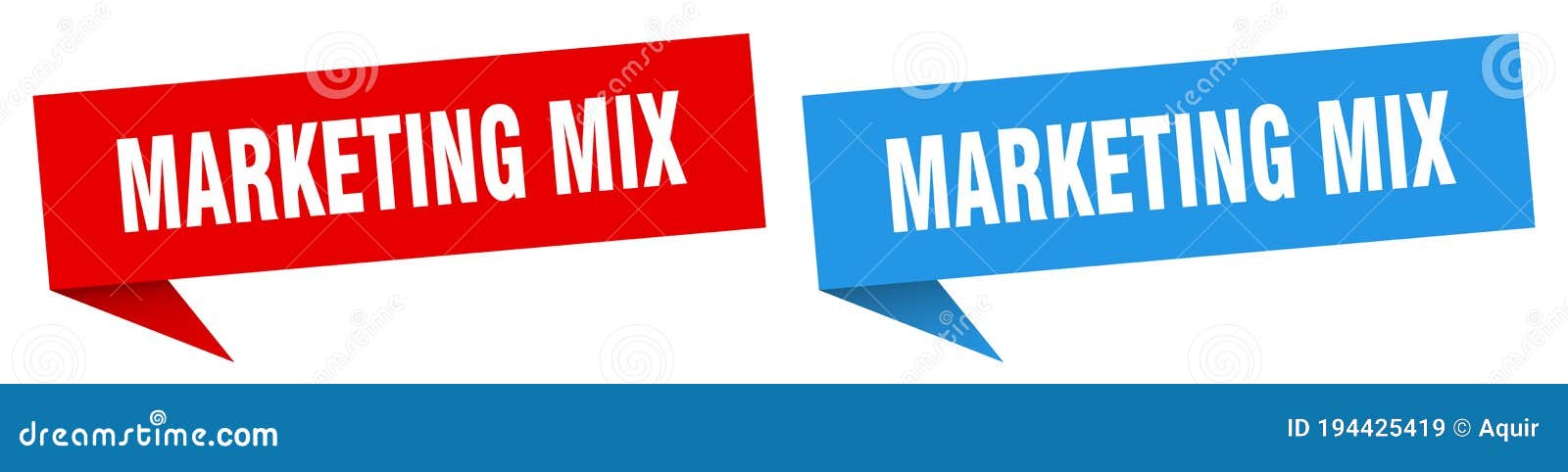 Marketing Mix Banner. Marketing Mix Speech Bubble Label Set Stock ...