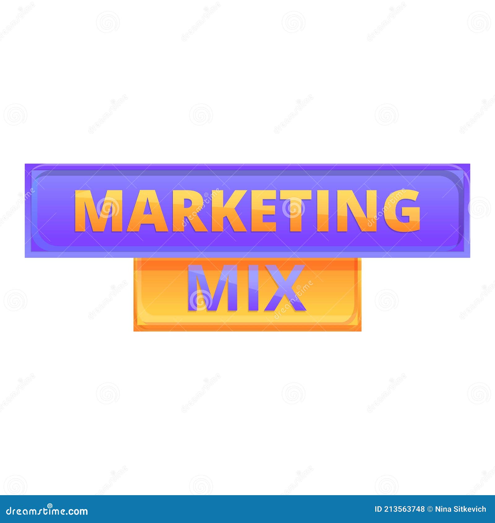 Marketing Mix Icon, Cartoon Style Stock Vector - Illustration of ...