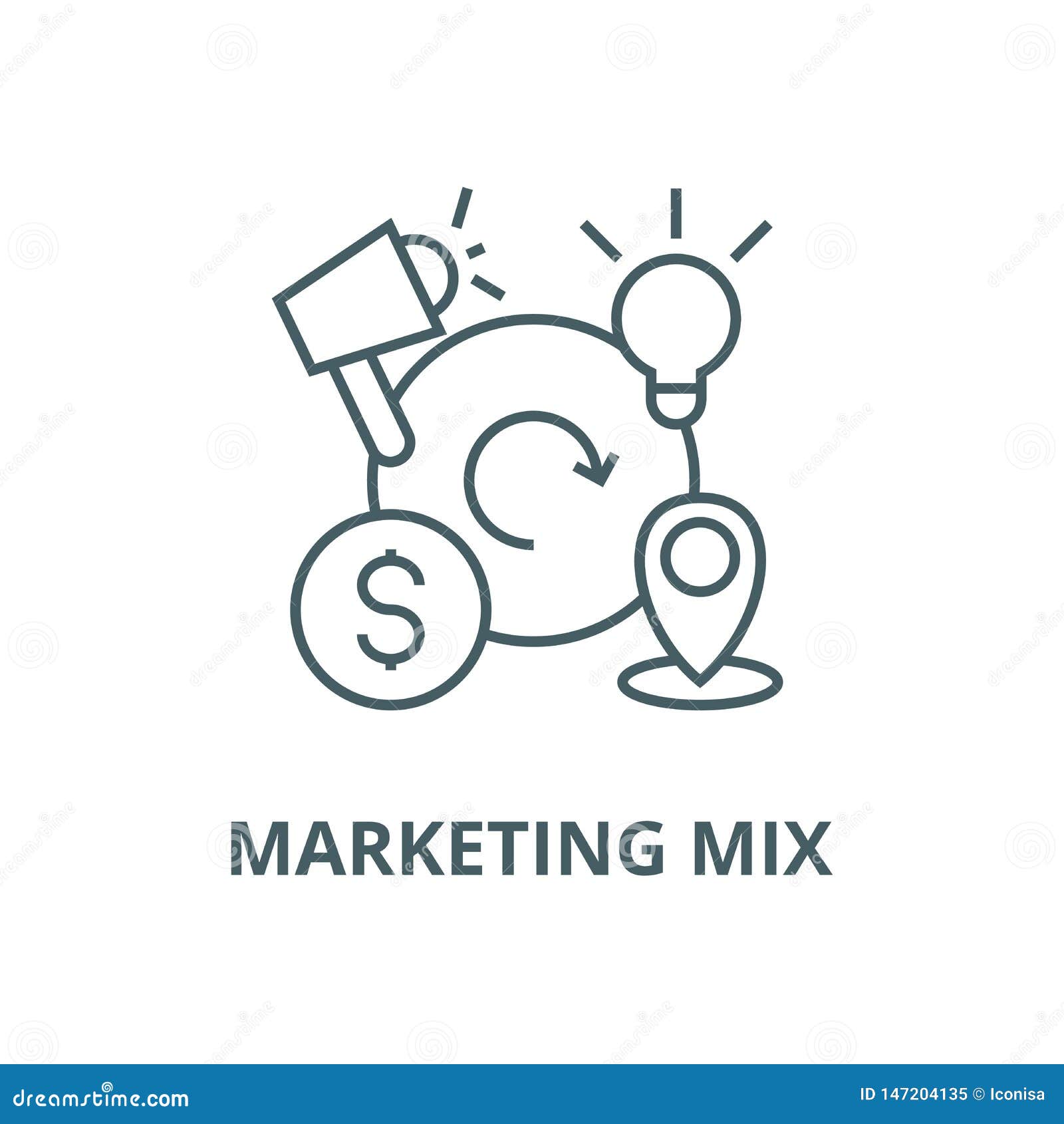 Marketing Mix,4p Vector Line Icon, Linear Concept, Outline Sign, Symbol ... Marketing Mix,4p Vector Line Icon, Linear Concept, Outline Sign, Symbol ...