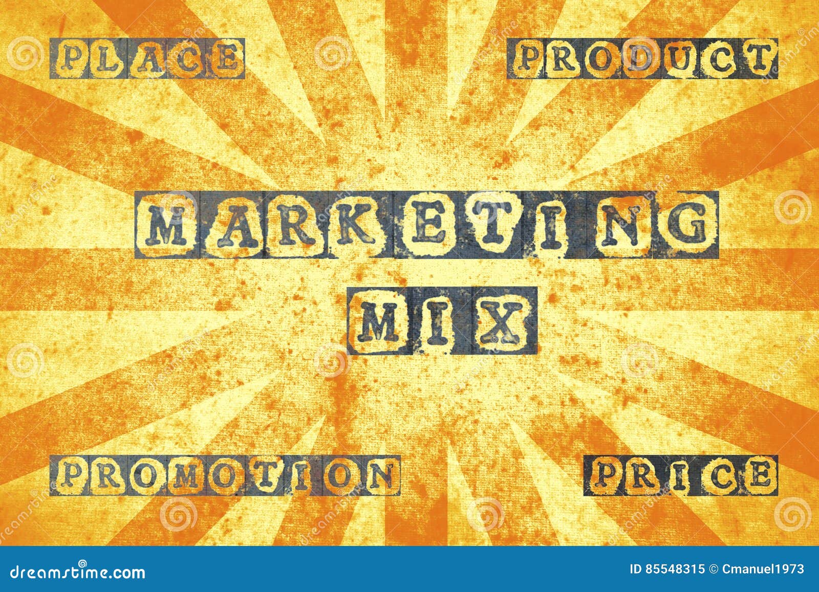 Marketing mix poster stock illustration. Illustration of promotion ...