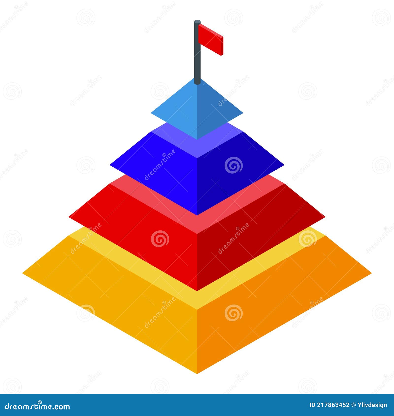 Marketing Mix Pyramid Icon, Isometric Style Stock Vector - Illustration ...