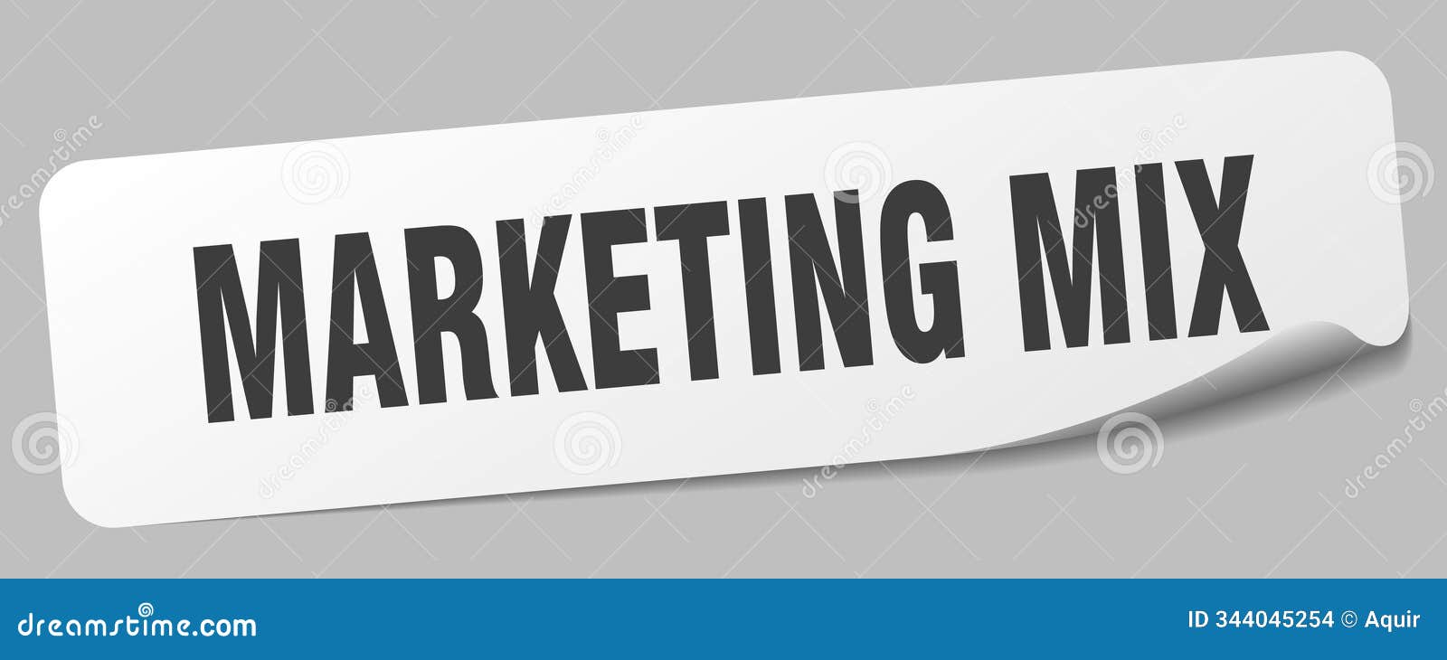 Marketing Mix Sticker. Marketing Mix Label Stock Vector - Illustration ...
