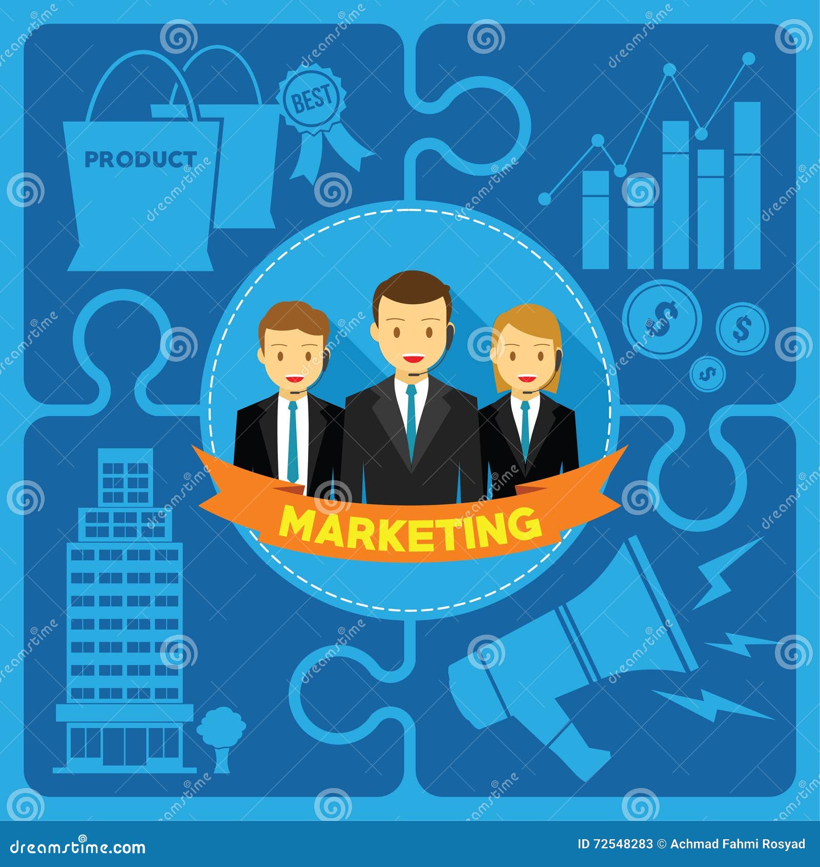 Marketing Native Advertising Stock Vector - Illustration of concept ...