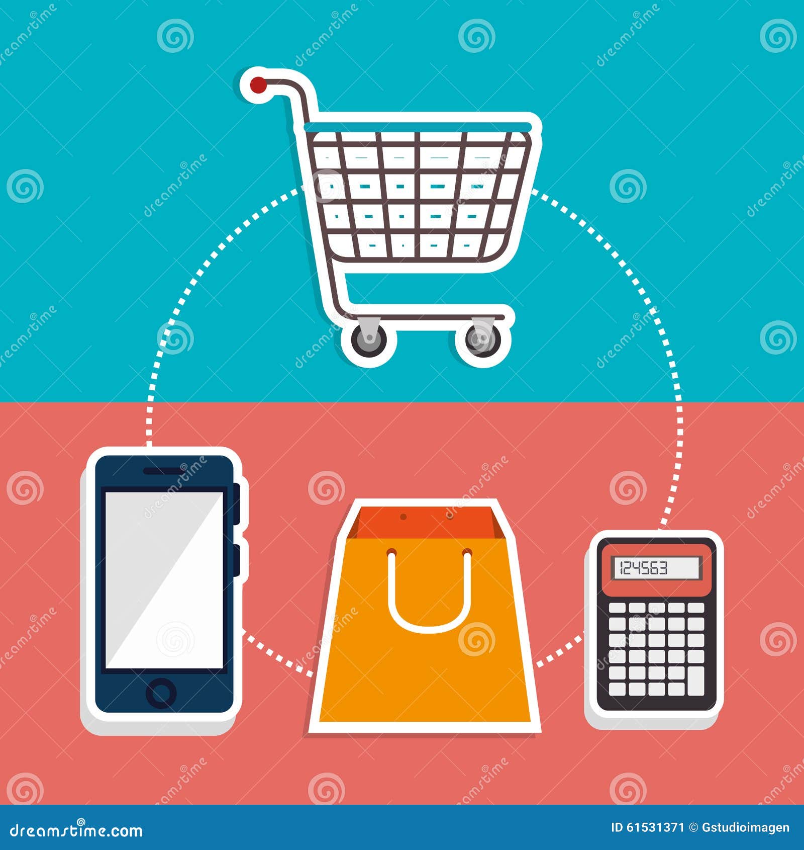 Marketing Online and Ecommerce Sales Stock Vector - Illustration of ...