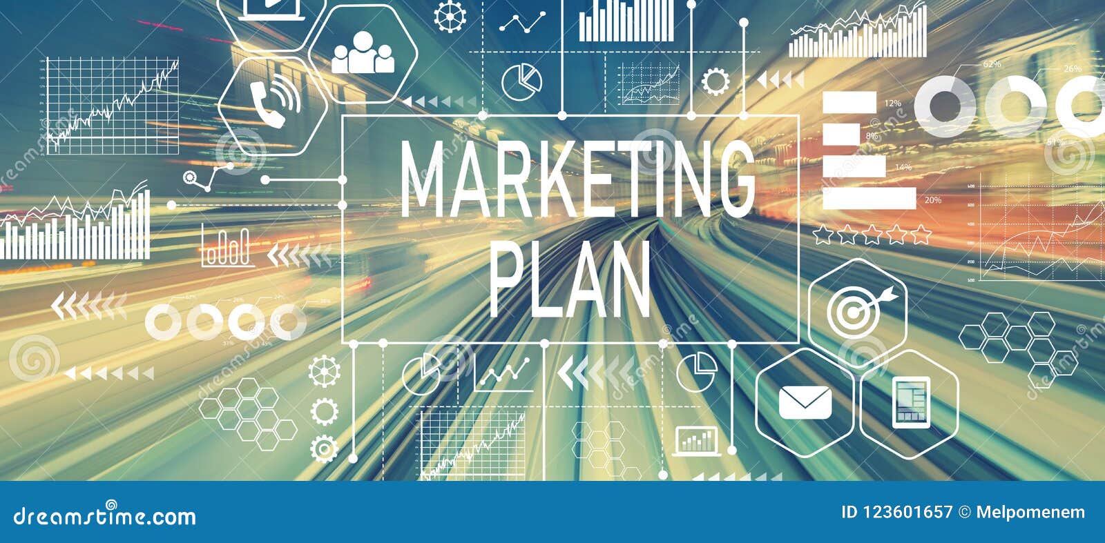 Marketing Plan with Abstract High Speed Technology Stock Illustration ...