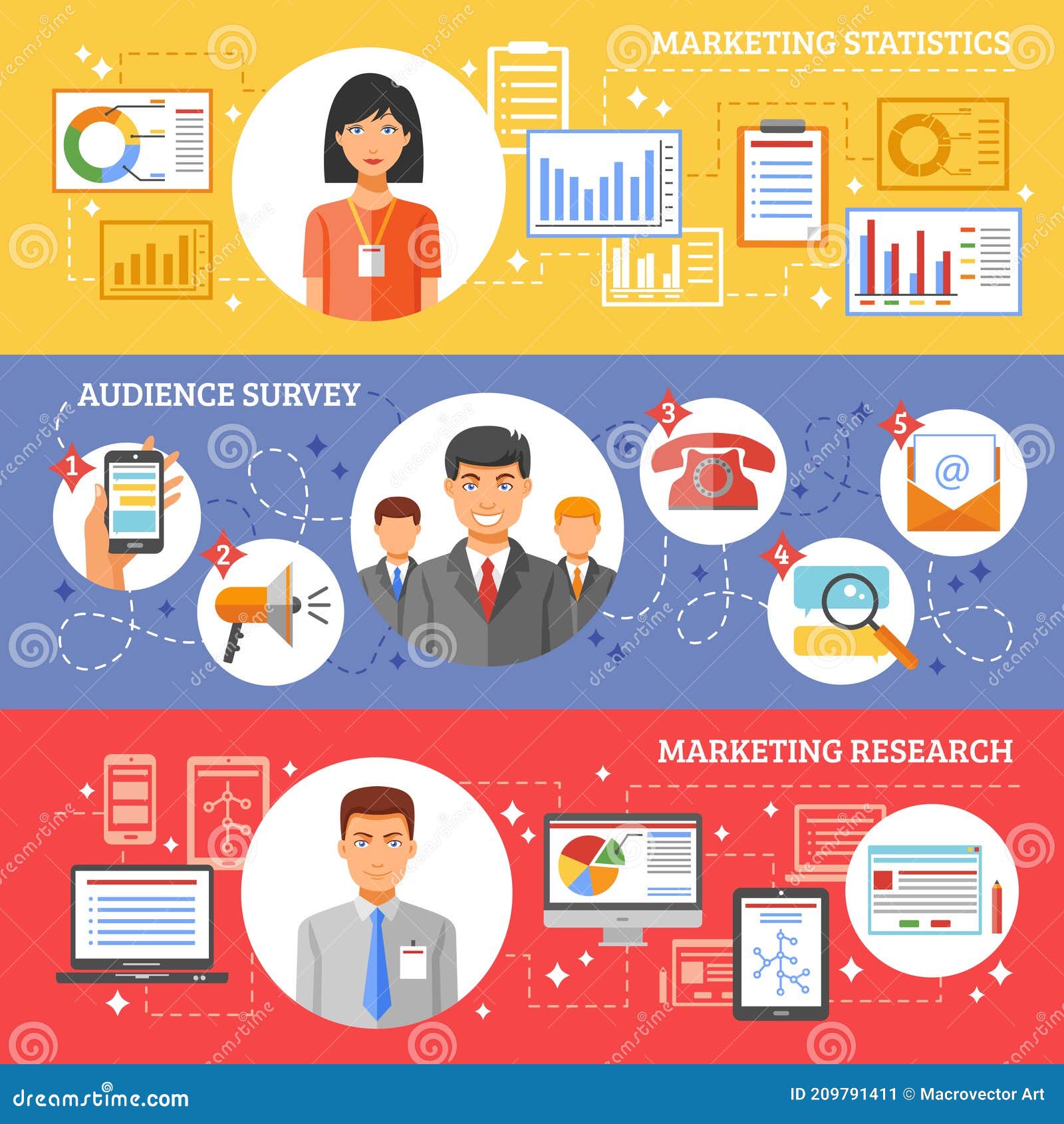 Marketing Plan Banner stock vector. Illustration of design - 209791411