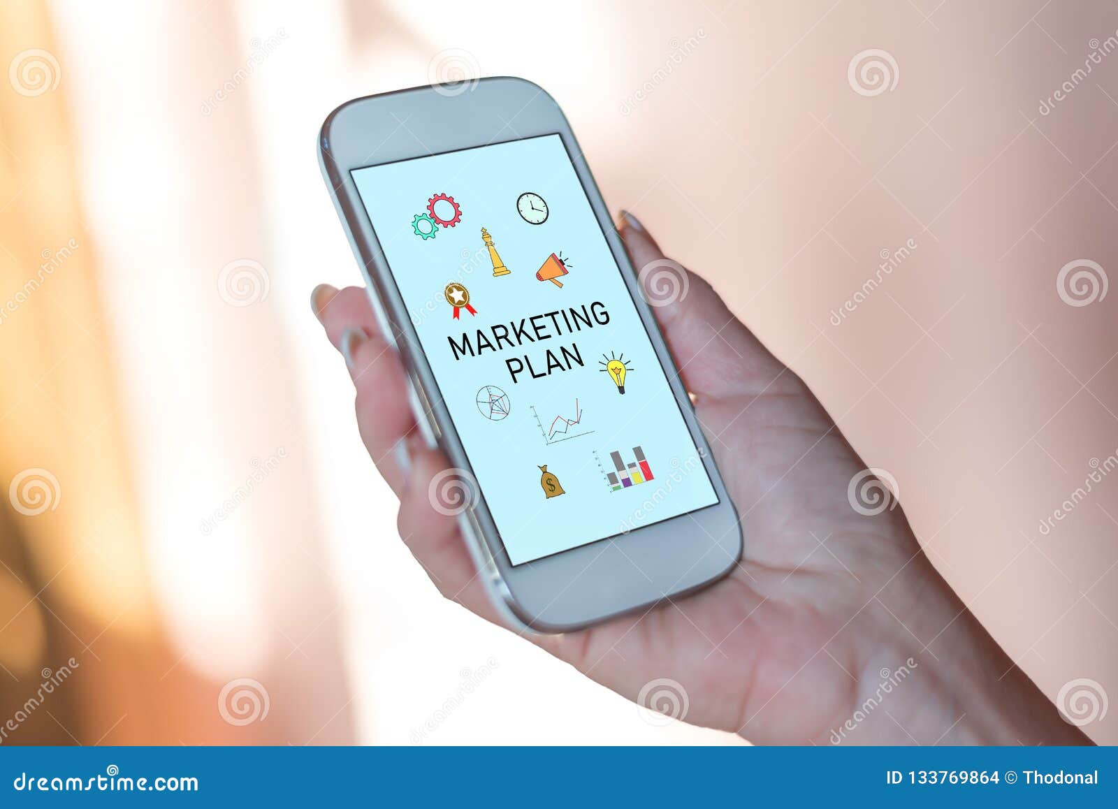 Marketing Plan Concept on a Smartphone Stock Photo - Image of plan ...