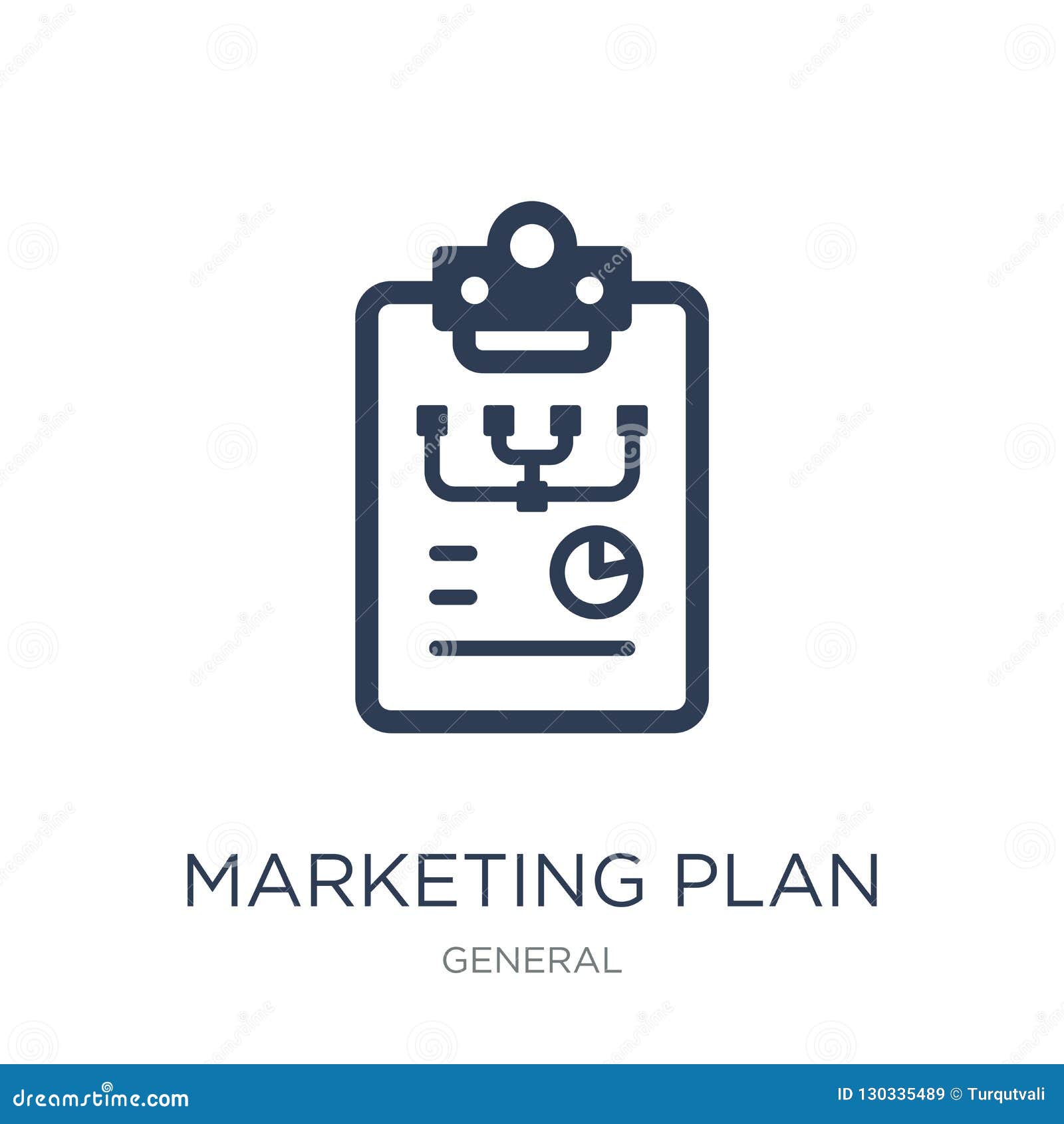 Marketing Plan Icon. Trendy Flat Vector Marketing Plan Icon on W Stock ...