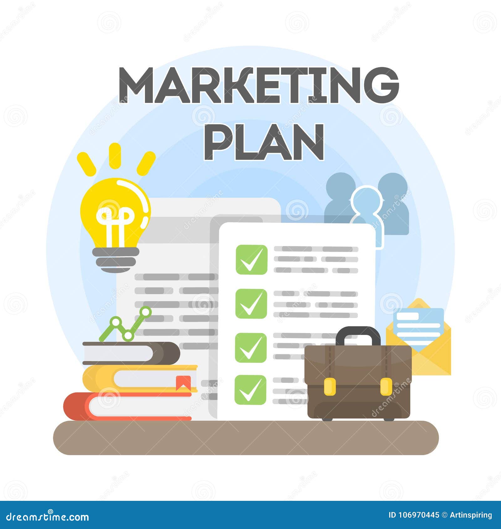 Marketing Plan Illustration. Stock Vector - Illustration of analysis ...