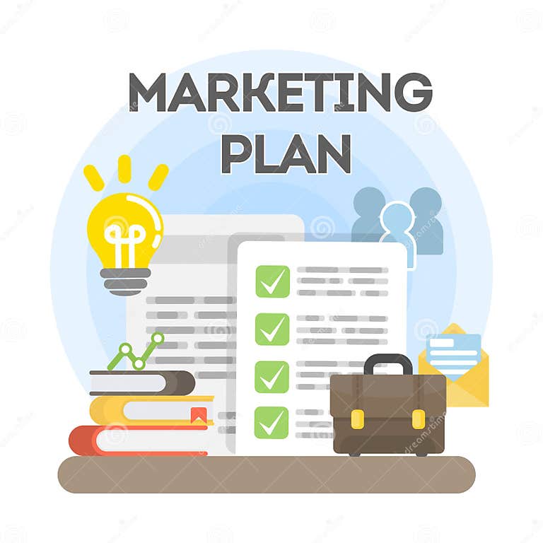 Marketing Plan Illustration. Stock Vector - Illustration of analysis ...