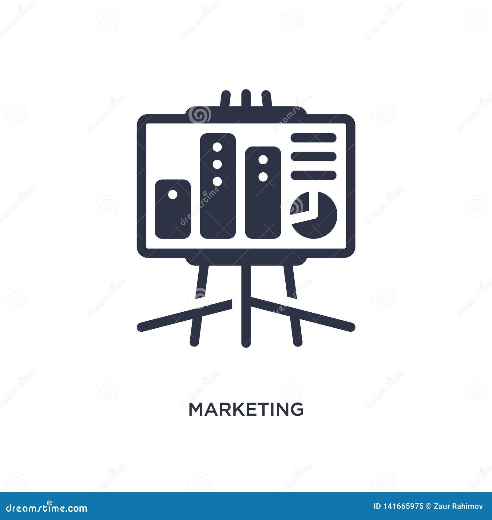 Marketing Presentation Icon on White Background. Simple Element ...