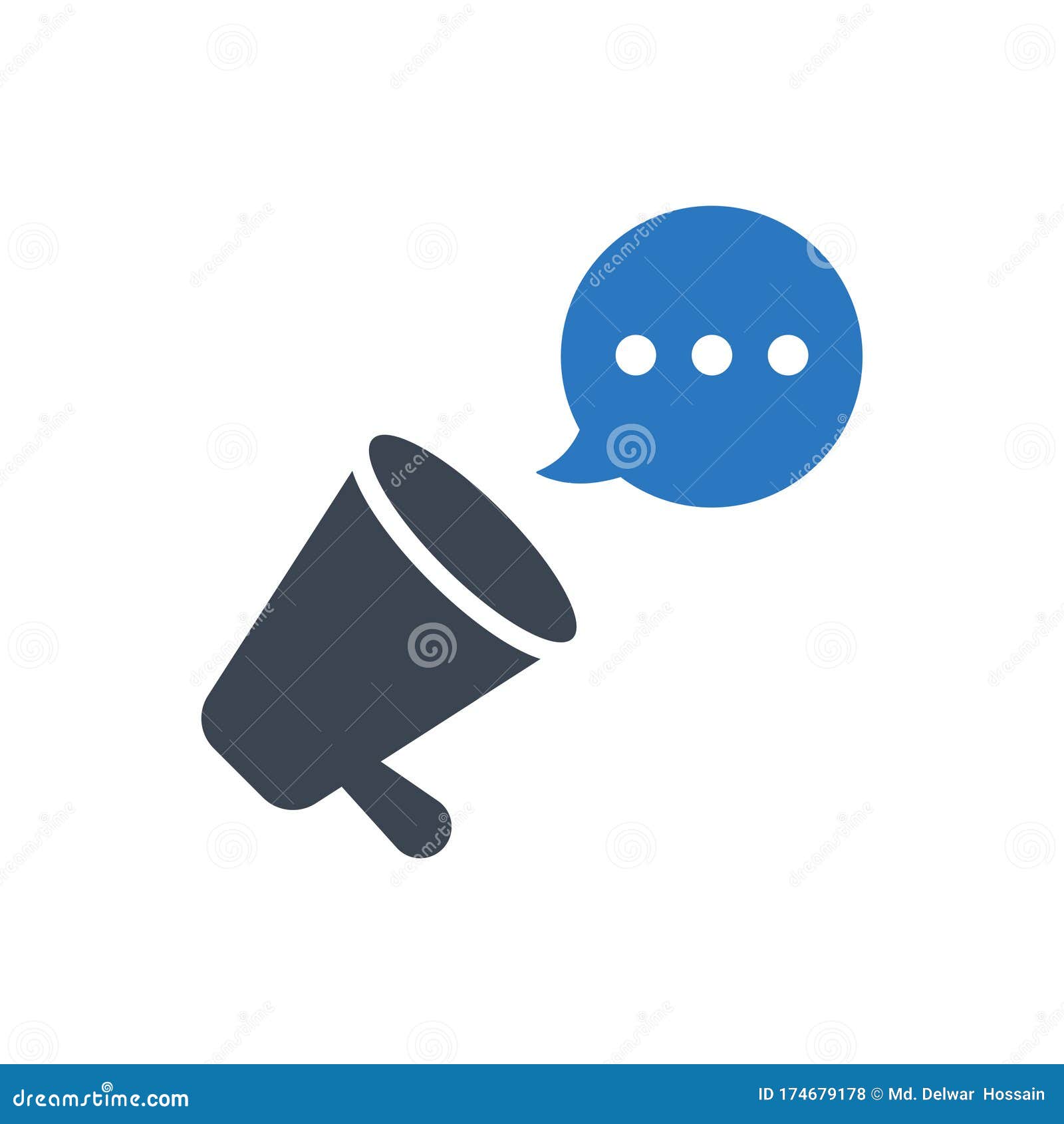 Marketing Promoting icon stock vector. Illustration of announcement ...