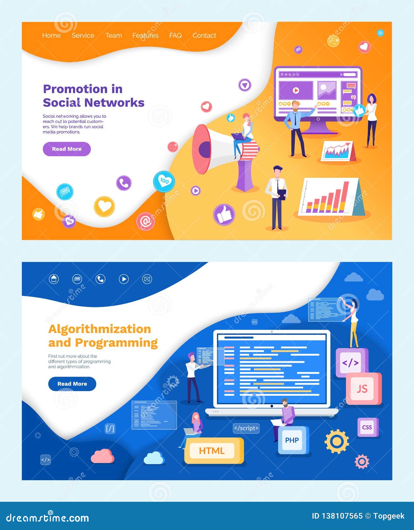 Marketing Promotion, Algorithmization Programming Stock Vector ...