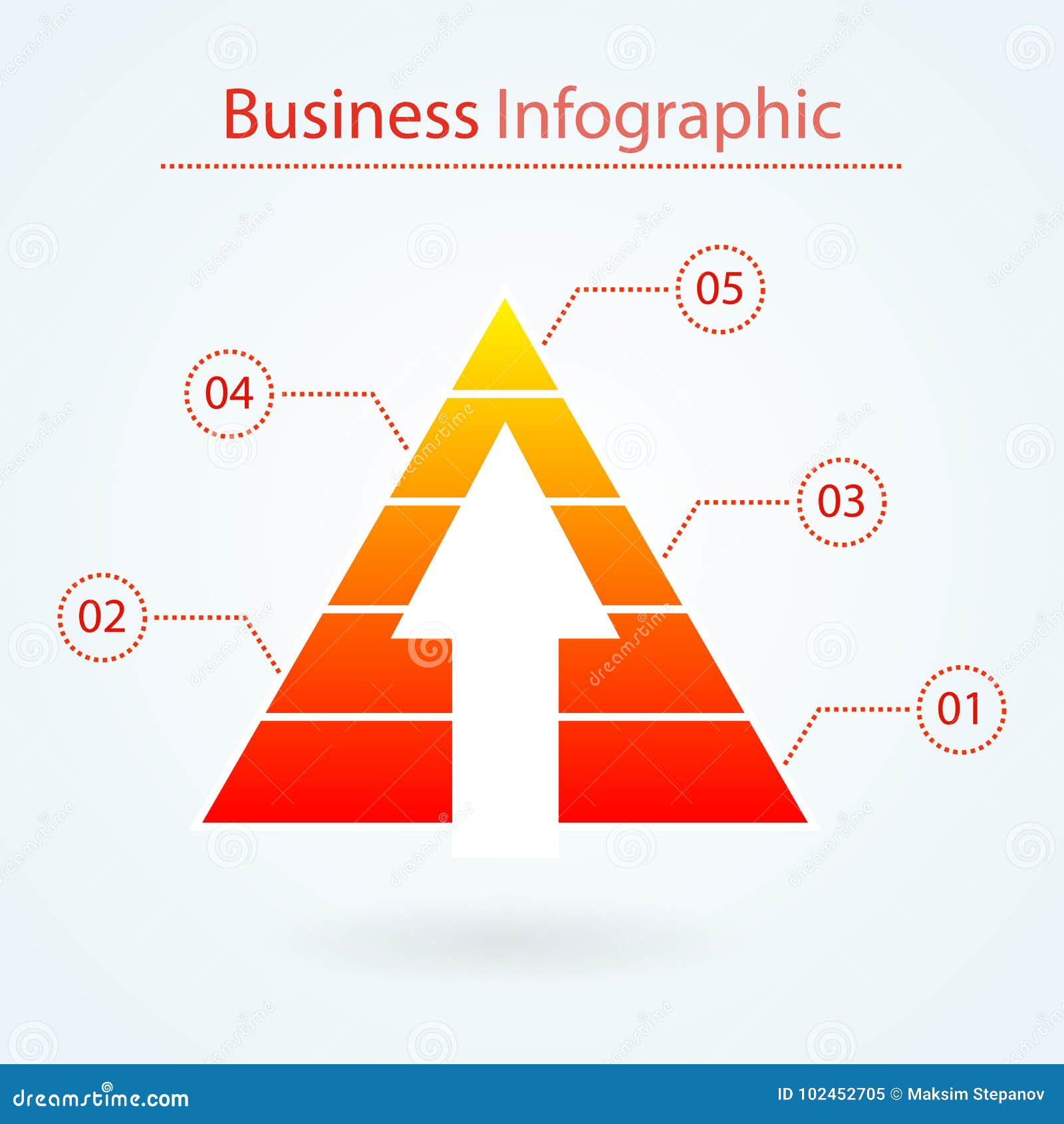 Marketing Pyramid With Arrow For Infographic. Five Levels. Business ... Marketing Pyramid With Arrow For Infographic. Five Levels. Business ...