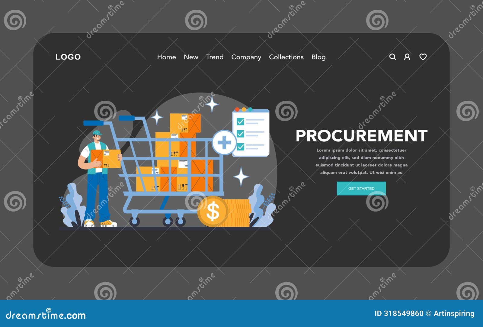 Marketing and Sales Concept. Flat Stock Vector - Illustration of management, inventory: 318549860