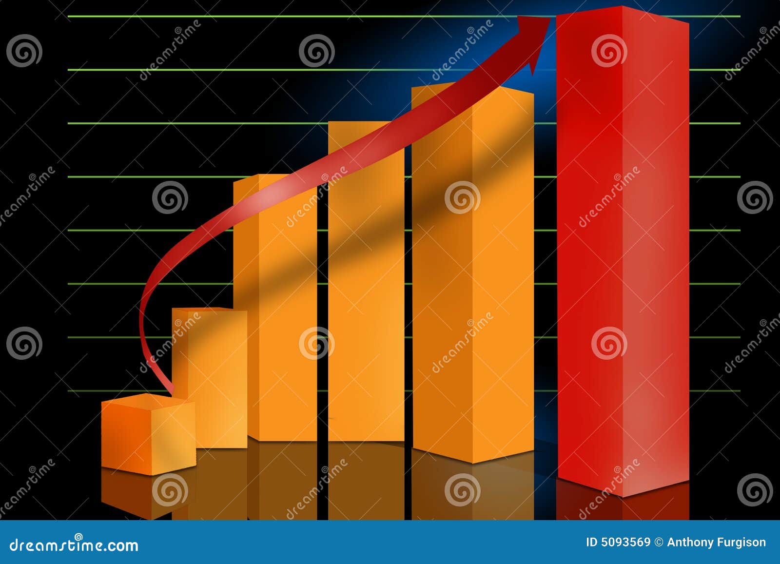 Marketing sales graph stock illustration. Illustration of increase ...