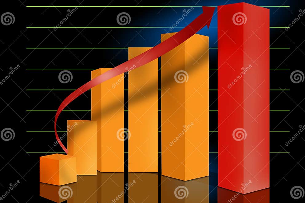 Marketing sales graph stock illustration. Illustration of increase ...