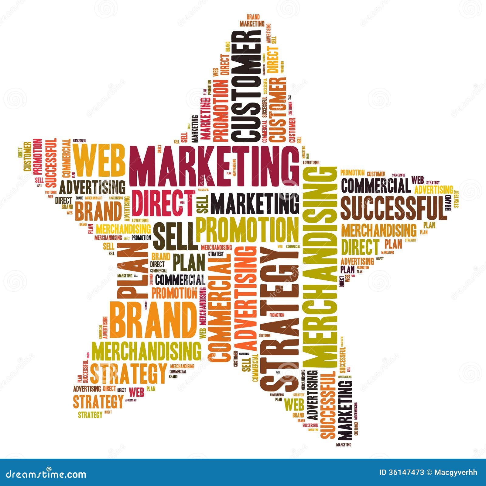 Merchandising Word On A Banner Hold By Group Of Puppets Stock Photo ...