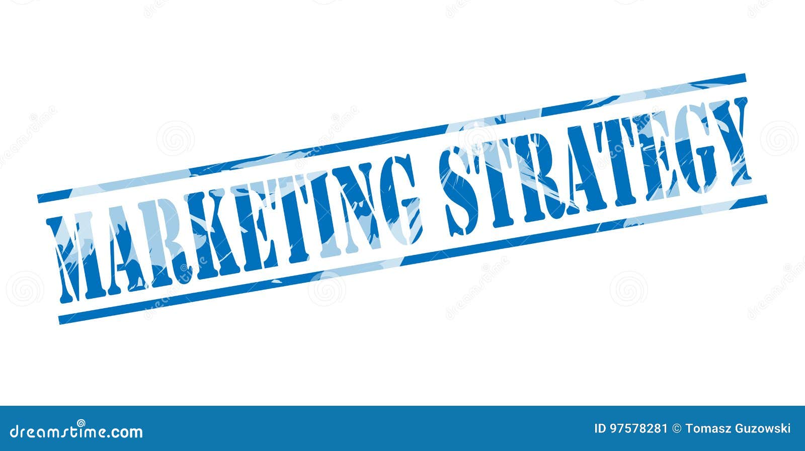 Marketing Strategy Blue Stamp Stock Illustration - Illustration of ...