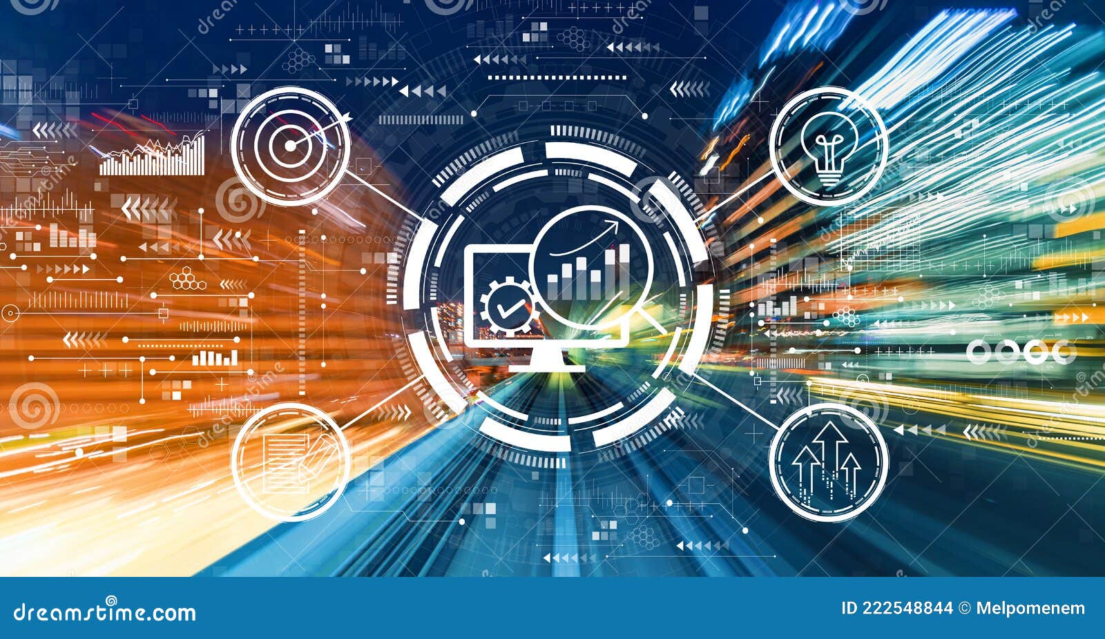 Marketing Strategy Concept with High Speed Motion Blur Stock Photo ...