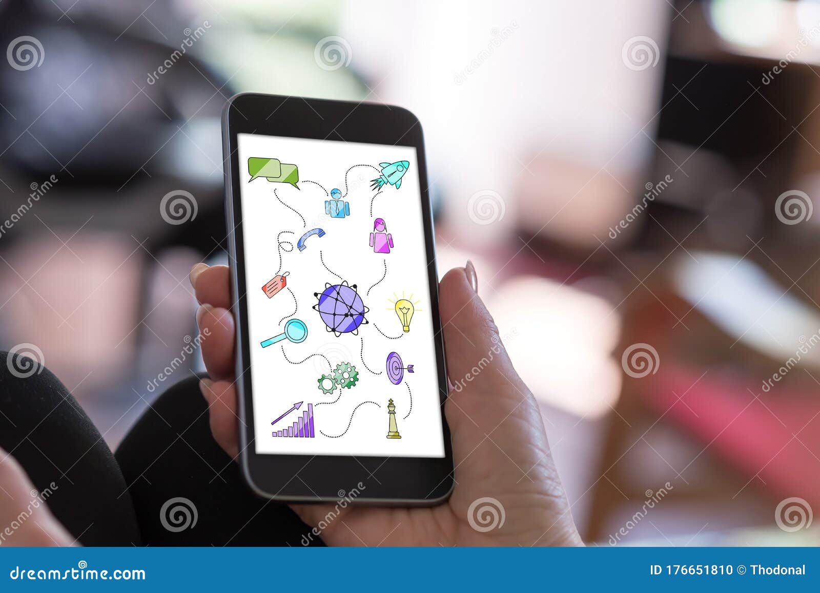 Marketing Strategy Concept on a Smartphone Stock Photo - Image of ...